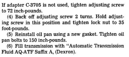 727 band adjustment | For C Bodies Only Classic Mopar Forum